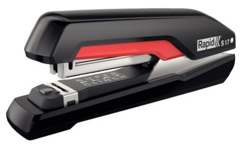 Máquina Agrafar Rapid S17 S-Flat p/ 24/6 e 26/6 Preto | AUM