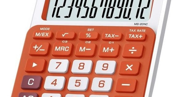 Máquina Calcular Casio MS-20NC -RG-S-EC 12 Dig. Laranja | AUM