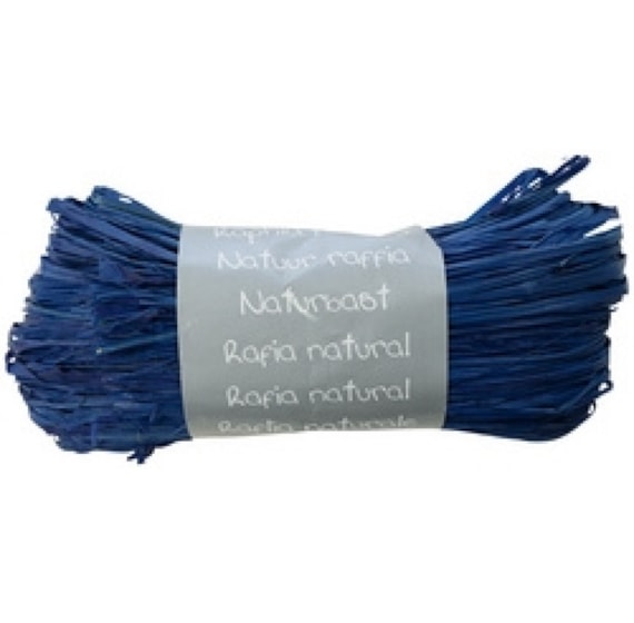 Fio de Rafia Natural Meada c/50g Refª 196013C Azul Francês | AUM