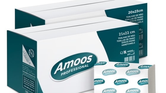 Toalha de mão amoos, Z tissue, 2Fls., 21X25cm Cxa. 160/3200 | AUM