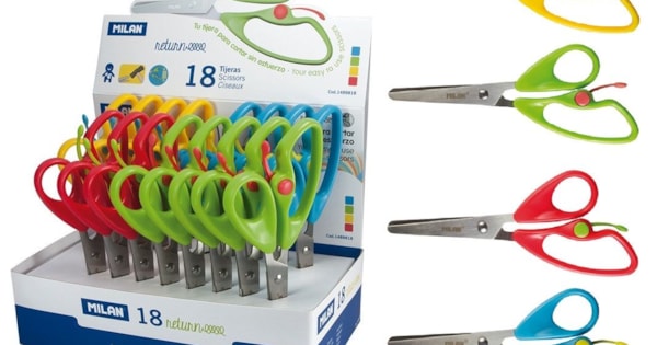 Tesoura Milan 14,4cm Ref.1489818, c/ retorno (Ponta Redonda) | AUM