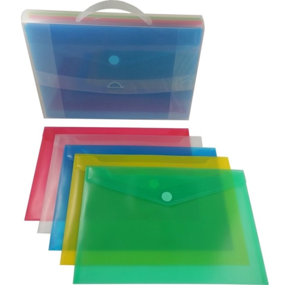 Envelope Plástico c/ Velcro HFP A4 Ref.901 Pack c/25 Sort. | AUM